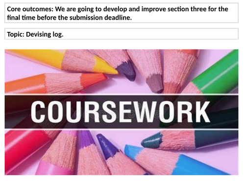 Devising log for GCSE drama AQA 8261 specification devising drama ...