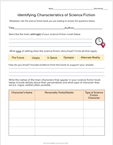 Science Fiction Genre Study Unit | Teaching Resources