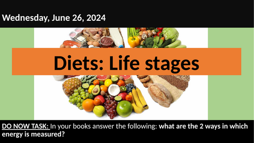 Diet Life stages | Teaching Resources