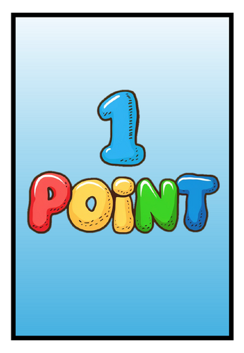 Simple Points markers for games - 1 point, 2 points, 3 points ... Simple Points markers for games - 1 point, 2 points, 3 points ...