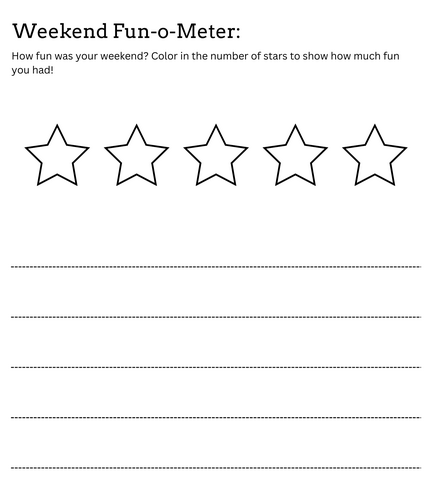 what i did this weekend worksheet - what i did over the weekend ...