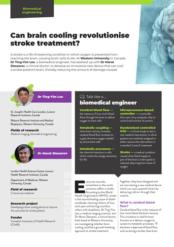 Can brain cooling revolutionise stroke treatment? | Teaching Resources