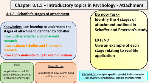 AQA A Level Psychology - Attachment - Ainsworth Stages of Attachment ...