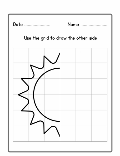 Fun Summer Line of Symmetry Math Activity| Back To School Symmetry ...