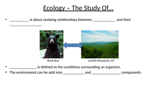A-Level AQA Biology - Ecosystems Key Words | Teaching Resources