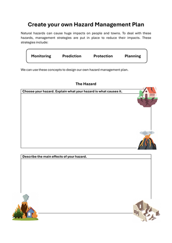 Managing Hazards Worksheet GCSE Geography | Teaching Resources