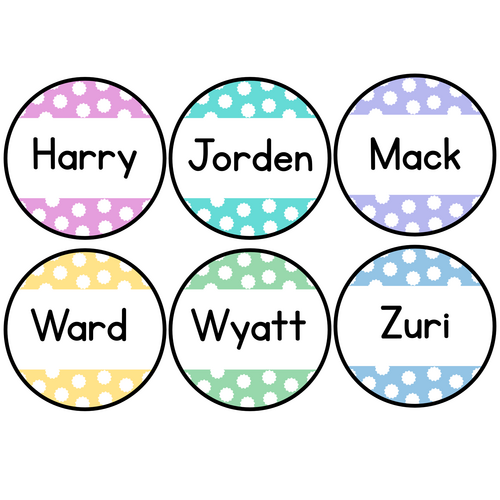 Printable Bright Student Name Tags, Name Signs, Editable Classroom ...