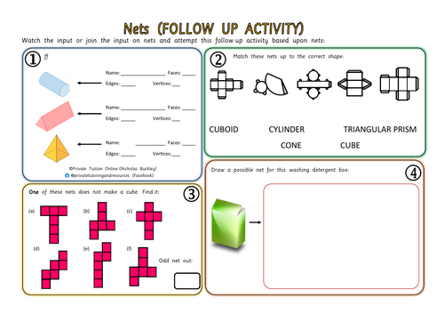 Nets (Year 5 and Year 6) Worksheet | Teaching Resources