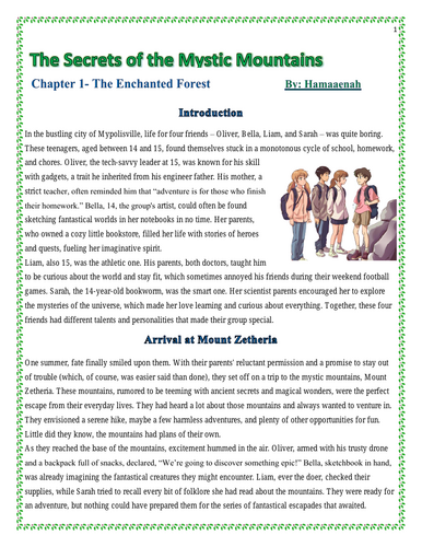 Comprehension: The enchanted Forest -Chapter 1 (Story +worksheet ...