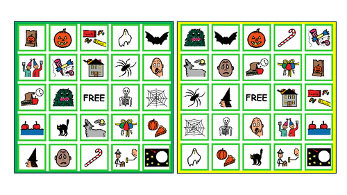 Halloween Bingo Boards with Symbols | Teaching Resources