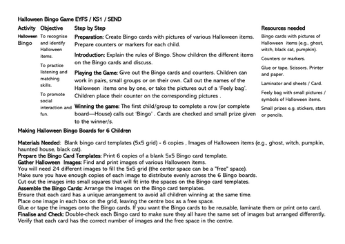 Halloween Bingo Boards with Symbols | Teaching Resources