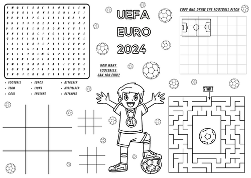 11X Euros Football 2024 Games, Quizzes, Bingo, Design, Colour in ...