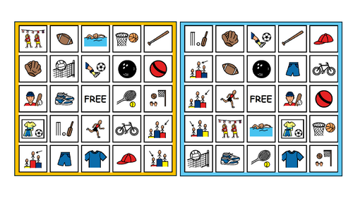 Sports Bingo Game with Symbol Boards | Teaching Resources