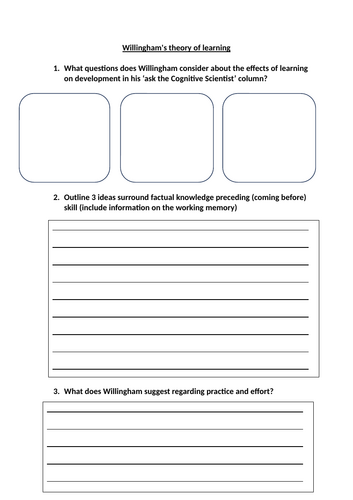 Edexcel GCSE 9 - 1 Psychology - Development - Willingham | Teaching ...