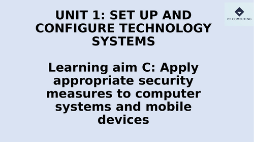 BTEC LEVEL 2 TECHNICALS - UNIT 1: Set Up & Configure Technology Systems ...