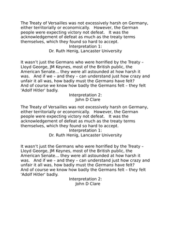 KEY STAGE 3 INTERNATIONAL RELATIONS ENQUIRY LESSON 4 - INTERPRETATIONS ...