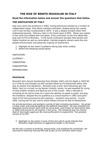 KEY STAGE 3 INTERNATIONAL RELATIONS ENQUIRY LESSON 5 THE RISE OF ...