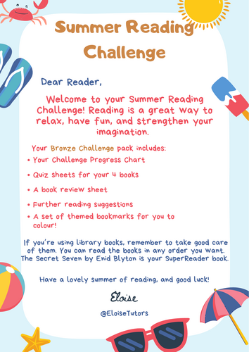 Summer Reading Challenge (Bronze Pack) | Teaching Resources
