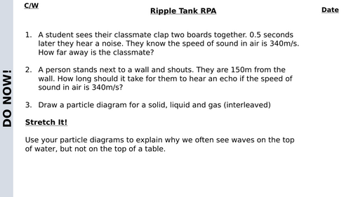 Ripple tank Required Practical (RPA) | Teaching Resources