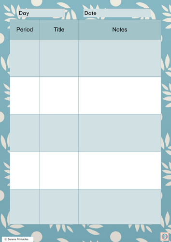 Serenity A4 Teacher Planner Template Collection | Teaching Resources