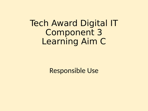 DIT Component 3 2022 LAC | Teaching Resources