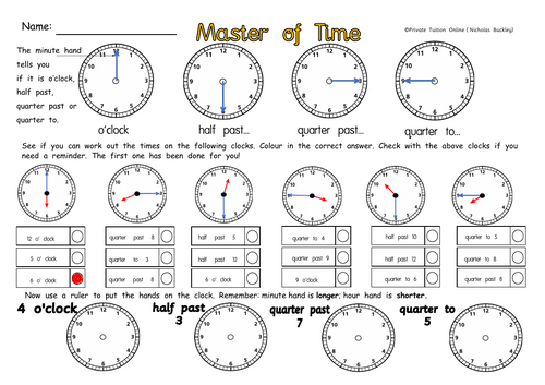 Time (KS1) Year 1 / Year 2 | Teaching Resources