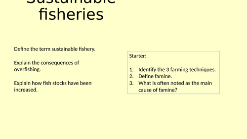 Food security | Teaching Resources
