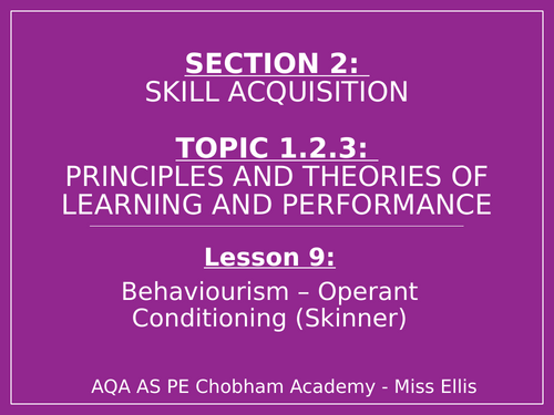 AQA A level PE Year 1 skill acquisition 11 lesson bundle | Teaching ...