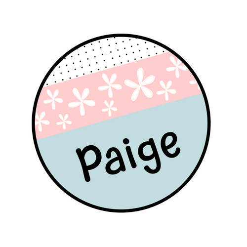 Printable Boho Dotty Floral Student Name Labels, Calm Colors Classroom ...