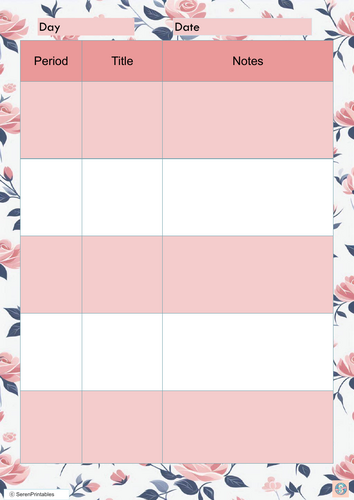 Rosa Pink A4 Planner Template Collection | Teaching Resources