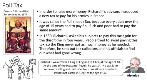 What were the causes of the Peasants' Revolt in 1381? | Teaching Resources
