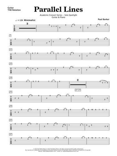 Parallel Lines (Acoustic Guitar & Piano) | Teaching Resources