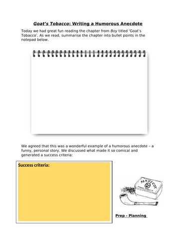 'Boy' by Roald Dahl 'The Great Mouse Plot' anecdote writing KS2 ...