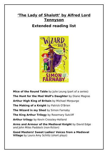 The Lady of Shalott by Alfred Lord Tennyson KS2 Unit of Work | Teaching ...