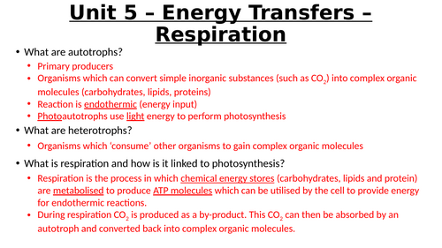 A-Level AQA Biology - Respiration Bundle | Teaching Resources