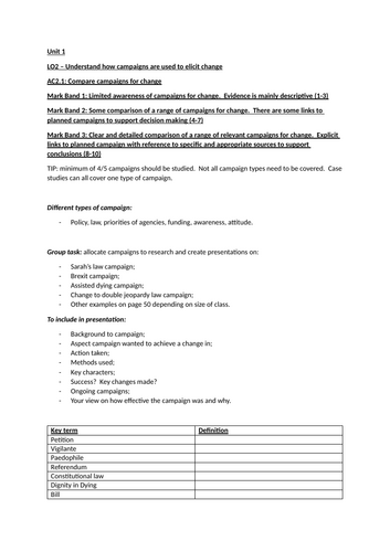 Criminology Unit 1 resources | Teaching Resources