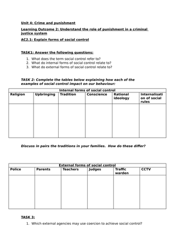 Criminology Unit 4 resources | Teaching Resources