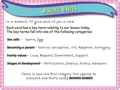 Sexual Intercourse - Year 6 - Human Reproduction | Teaching Resources