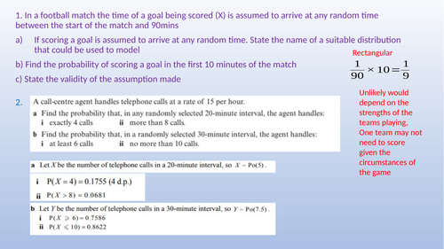 Edexcel A level statistics: Exponential distribution | Teaching Resources