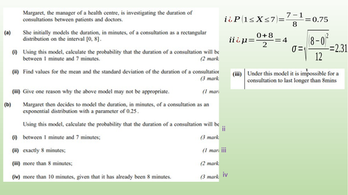 Edexcel A level statistics: Exponential distribution | Teaching Resources