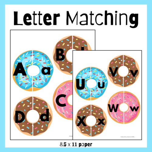 Donut A-Z Letter Recognition & Tracing or Writing | Teaching Resources