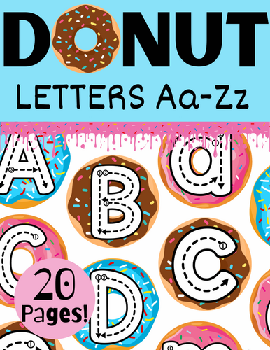 Donut A-Z Letter Recognition & Tracing or Writing | Teaching Resources