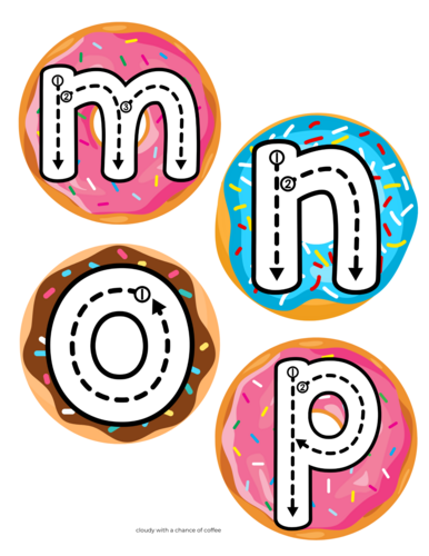 Donut A-Z Letter Recognition & Tracing or Writing | Teaching Resources