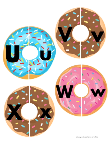 Donut A-Z Letter Recognition & Tracing or Writing | Teaching Resources