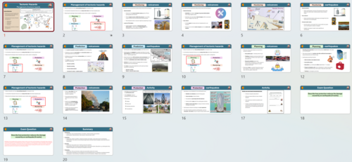 Gcse Geography Managing Tectonic Hazards Teaching Resources