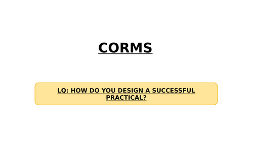**iGCSE Biology Edexcel - CORMS** | Teaching Resources