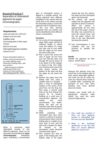 A-Level AQA Biology - Chromatography Required Practical | Teaching ...