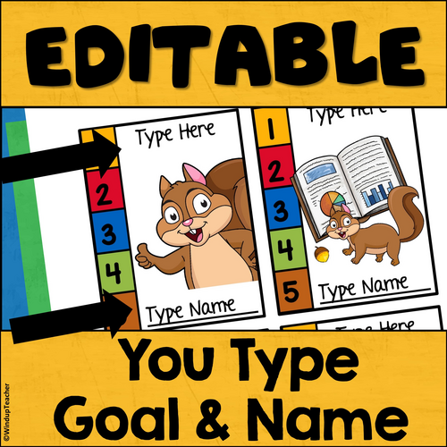 Squirrel Reward Punch Cards - alternative to Sticker Charts - EDITABLE ...