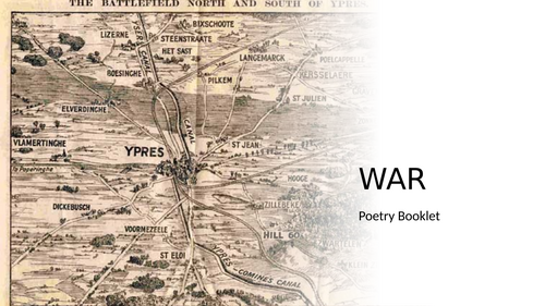 War Poetry Reading and Writing Project | Teaching Resources