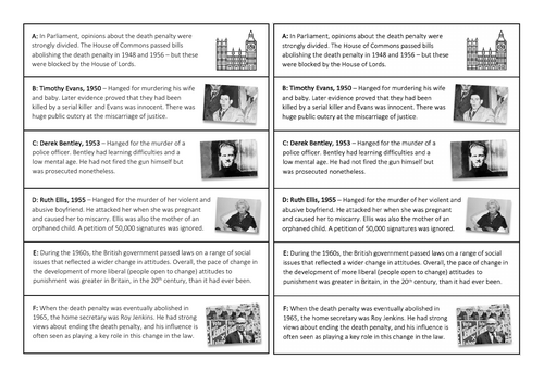 End of Capital Punishment - Modern Period (Edexcel) | Teaching Resources